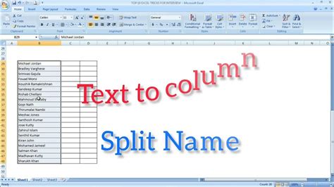 how to use the text to column in excel ms excel text to columns