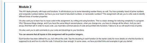 Solved This HW Deals Primarily With Loops And Functions It Chegg Com