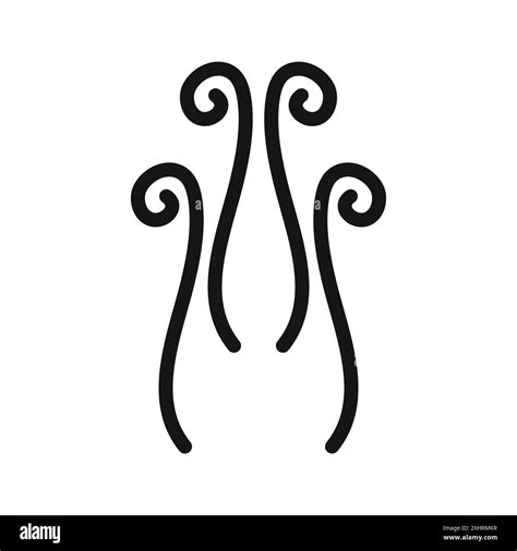 Blowing Wind Icon Black Line Art Vector In Black And White Outline Set Collection Sign Stock