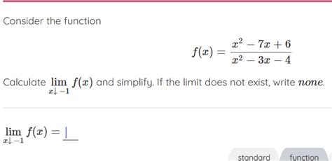 solved consider the functionf x x2 7x 6x2 3x 4calculate