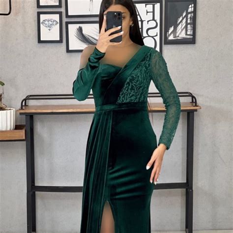 مدل پیراهن مخمل زنانه و بلند مدل لباس مجلسی مخمل ترکیه