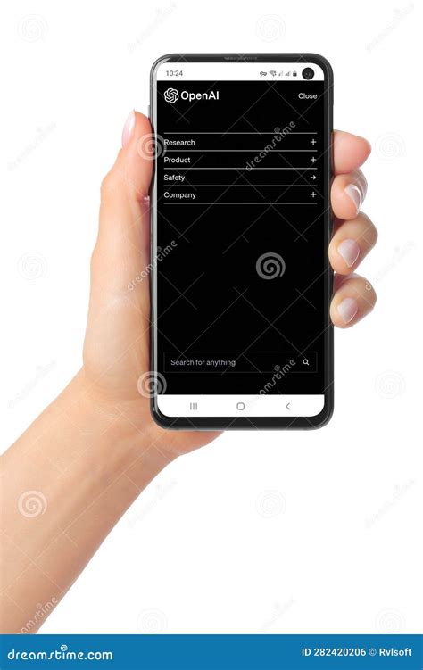 OpenAI ChatGPT Page On Phone Screen In Hand OpenAI Is Non Profit Artificial Intelligence