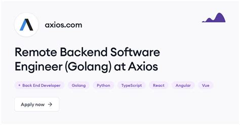 Himalayas On Linkedin Remote Backend Software Engineer Golang Job At Axios Himalayas