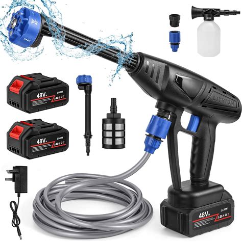 Cordless Pressure Washer Portable Power Washer With 2 X 12000mah