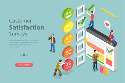 Premium Vector 3d Isometric Flat Vector Conceptual Illustration Of Customer Satisfaction Surveys