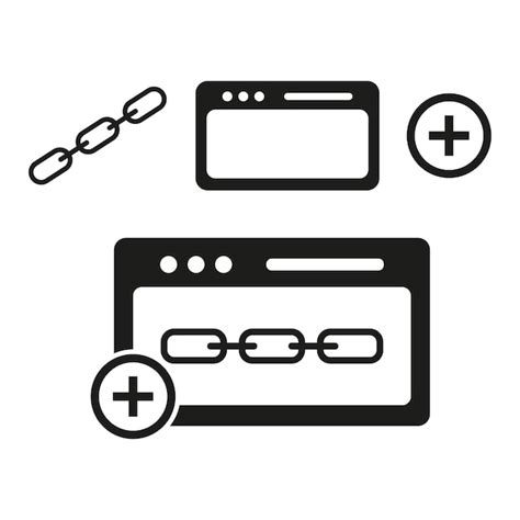 Premium Vector Web Browser And Hyperlink Icons Vector Illustration Eps 10