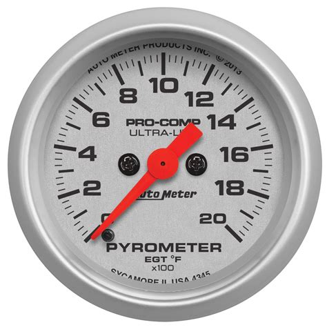 Autometer Egt Pyrometer Gauge 2 1 16 2000°f Digital Stepper Motor Ultra Lite