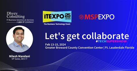 Dhyey Consulting On Linkedin Itexpo Techsupershow Itexhibition Itexpo24goldsponsor