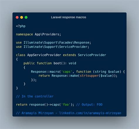 Laravel Php Aramayis Mirzoyan