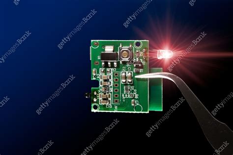 microcontroller circuit board with infrared led light emitting diode