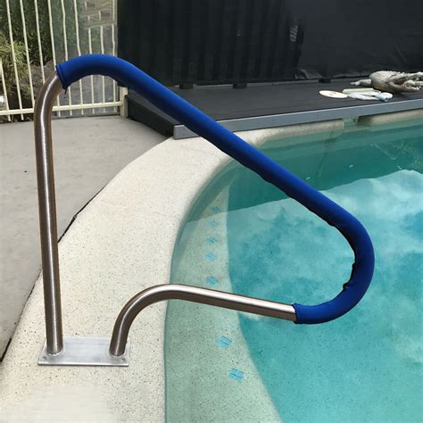 Pool Rail For Inground Pools 39x32 304ss Pool Handrail With Nonslip Blue Cover For Sale