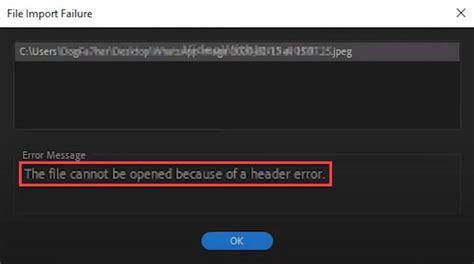 How To Fix “the File Cannot Be Opened Because Of A Header Error” In
