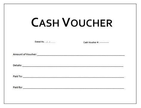 Cash Voucher Templates Free Printable Word Excel Pdf Samples My XXX