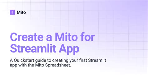 Jacob Diamond Reivich On Linkedin Create A Mito For Streamlit App Mito
