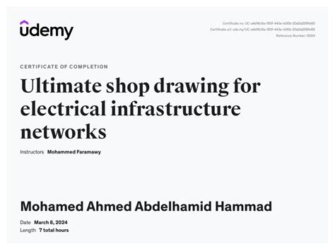 Mohamed Ahmed Hammad On Linkedin Udemy Course Completion Certificate