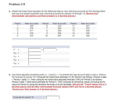 Solved Obtain The Linear Trend Equation For The Following