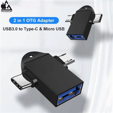 Jual Otg Converter 2in1 Type C Micro Usb To Usb 3 0 Adapter Sambungan Transfer Data Flashdisk Ke