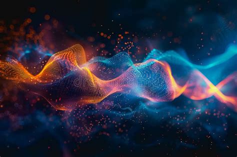 Digital Matrix Data Waveform On Music Dynamic Wave Abstract Concept