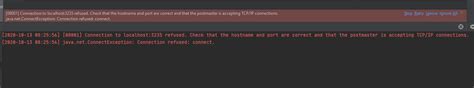 Database Postgresql Connection To Localhost Refused Error