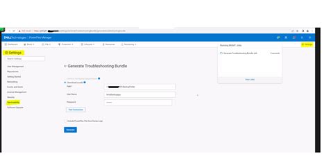 powerflex 4 x unable to generate the troubleshooting bundle gives an
