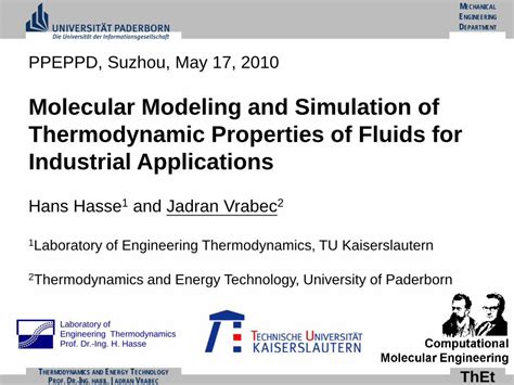 Pdf Molecular Modeling And Simulation Of Thermodynamic