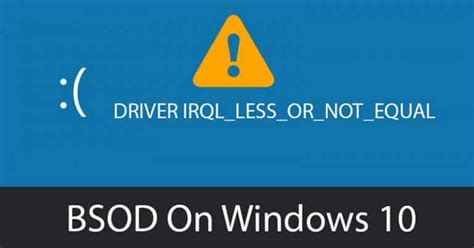 How To Fix DRIVER IRQL LESS OR NOT EQUAL Error On Windows