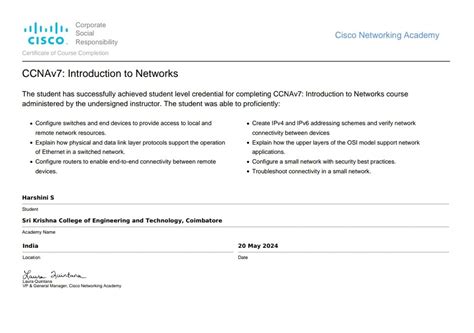 Harshini Sridhar On Linkedin Cisco Networking Ccna
