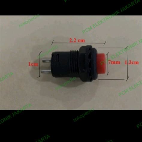 Jual Switch Swit Push On Button Plastik Kecil Klakson Ds427 12 Mm Momentary Biru Jakarta