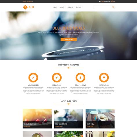 restaurant website templates free download html with css