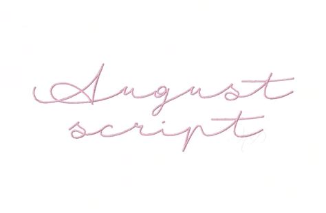 1 5 August Script Modern Handwriting Embroidery Font Cursive Monogram Bx Instant Download