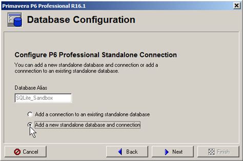Creating A New Sqlite Database In Primavera P6 Professional