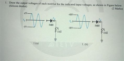 solved 1 draw the output voltages of each rectifier for the