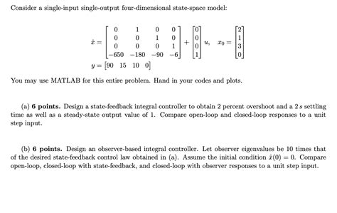 consider a single input single output