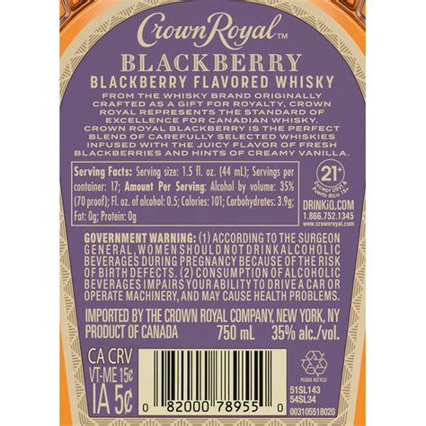 Crown Royal Blackberry Flavored Whisky 750 Ml Delivery Or Pickup Near