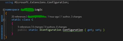 c how to access my configuration in any class in a azure web