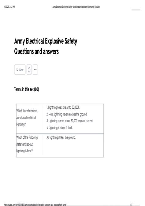 Army Electrical Explosive Safety Questions And Answers 2025 Army