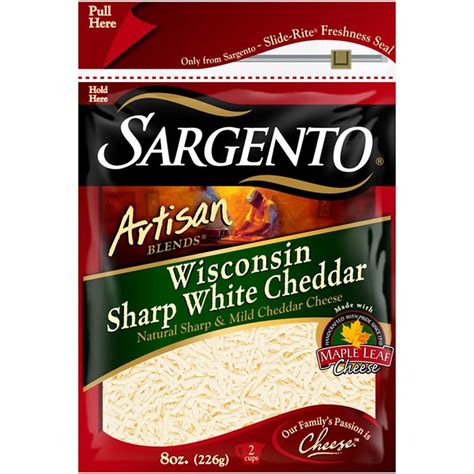 Sargento Wisconsin Sharp White Cheddar Shredded Cheese 8 Oz Delivery