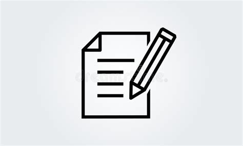 Compose Document Contract Write Icon File Sign Note With Pencil Vector