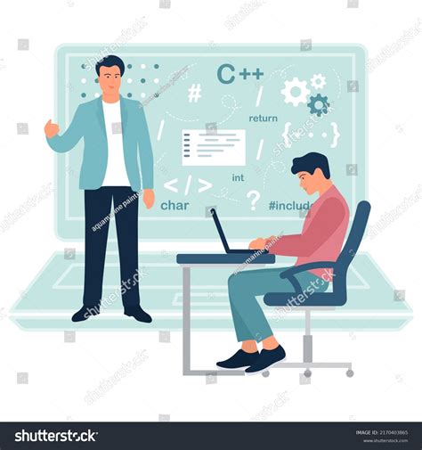 Vector Illustration Programming Languages Learning Software Stock