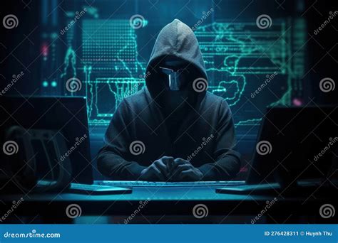 Hacker Using Abstract Laptop With Binary Code Digital Interface Cyber
