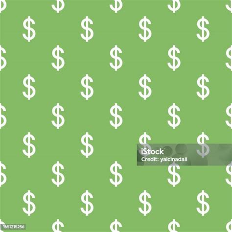 녹색 배경에 흰색 달러 기호 아이콘이 있는 매끄러운 패턴 벡터 그림 원활한 패턴 배경 개념에 대한 스톡 벡터 아트 및 기타 이미지 개념 경제 구매 Istock