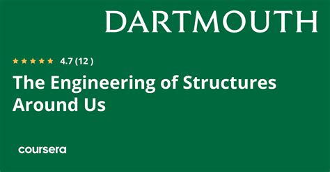 The Engineering Of Structures Around Us Specialization [5 Courses] Dartmouth College Coursera