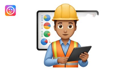 An Engineer Analyzing A Chart With Risk Indicators Emoji Ai Emoji