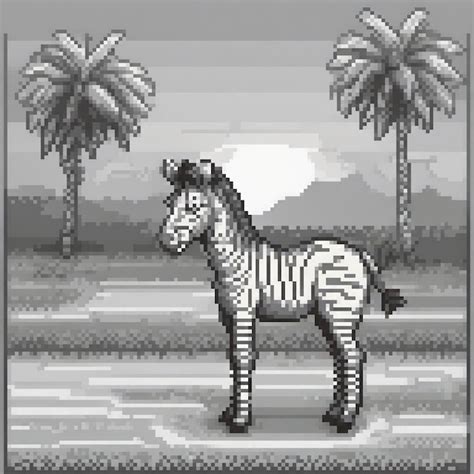 Pixel Art Zebra Standing Images - Free Download on Freepik