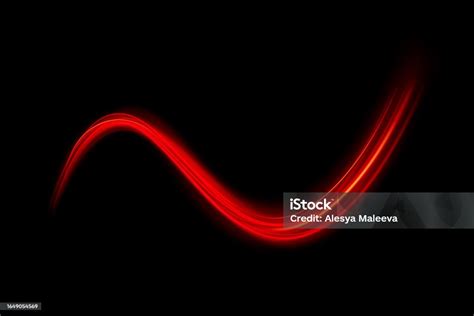 네온 불빛의 선과 소용돌이 붉은 빛 빛 반짝임이 있는 스피드 모션의 추상적인 효과는 투명한 배경에 격리되어 있으며 벡터 사실적인 그림이다 Hurricane Music