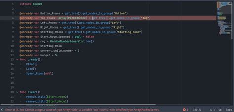 having trouble with spawning a randomly generated dungeon