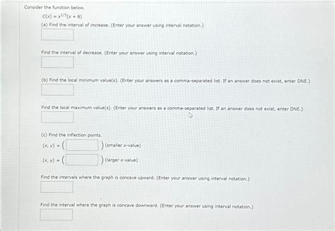 Solved Consider The Function Belowcxx15x6a ﻿find