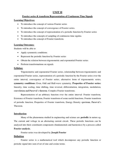 fourier series of periodic signal pdf fourier transform fourier