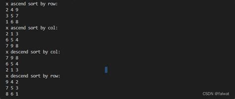 eigen matrix 排序 eigen按指定列排序 csdn博客