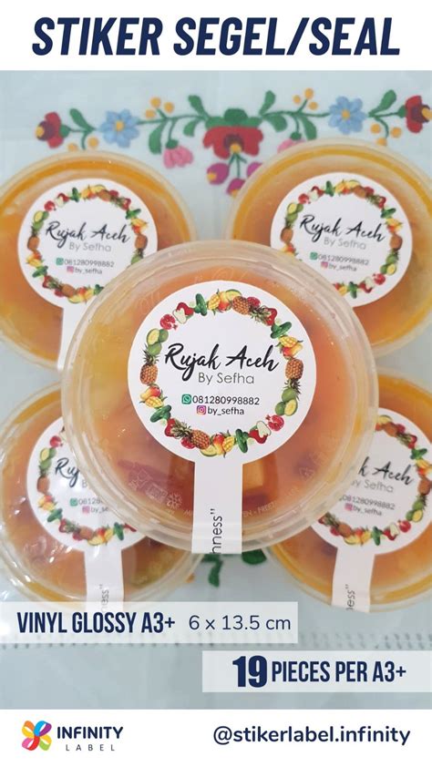 Segel Seal Pita Label Infinity Sticker Label Packaging